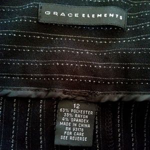 Grace Elements | Skirts | Grace Elements Black Skirt Pinstripes | Poshmark